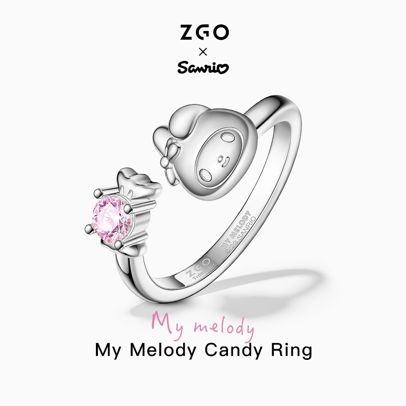 ZGO x SaniroJoint Melody Ring s925 Silver Sweet Niche Design 8055 | Shopee Thailand
