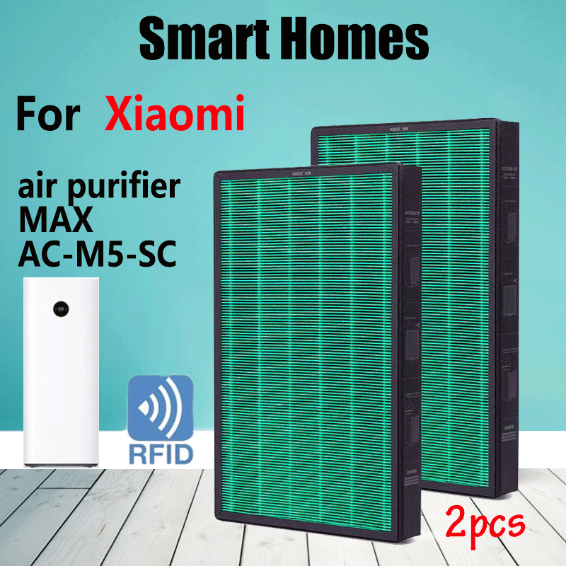 2pcs เหมาะสําหรับเครื่องฟอกอากาศ Xiaomi Mijia MAX AC-M5-SC กรองเพื่อ ...