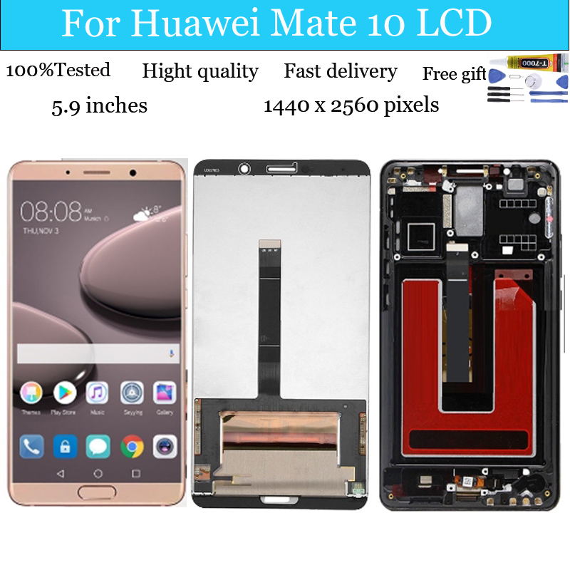 Amoled สําหรับ Huawei Mate10/ mate 10 Pro ALP-L29 L09 AL00 TL00 จอแสดงผล LCD Touch Screen ...
