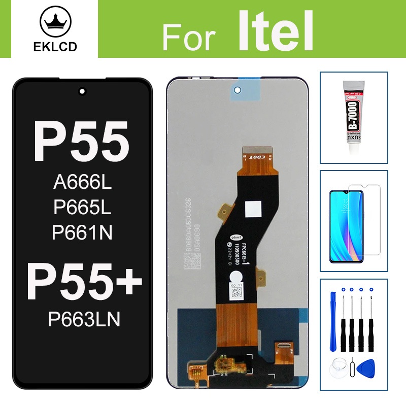 Lcd สําหรับ Itel P55 4G P55 + 5G A666L P661N P665L P663LN จอแสดงผล ...