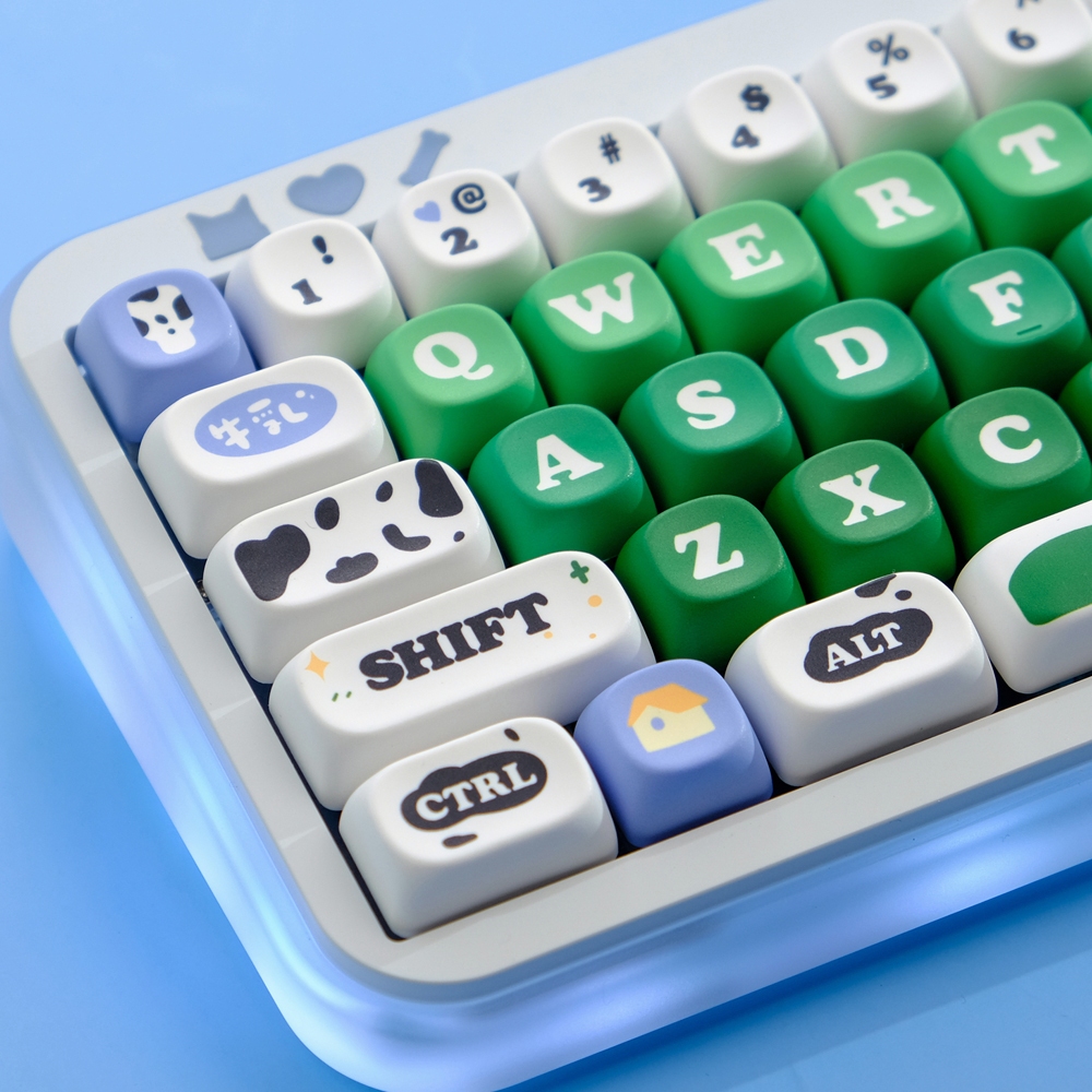 Moa Profile Keycaps แดรี่วัว Ranches Keycaps PBT Dye Sublimation keycap ...