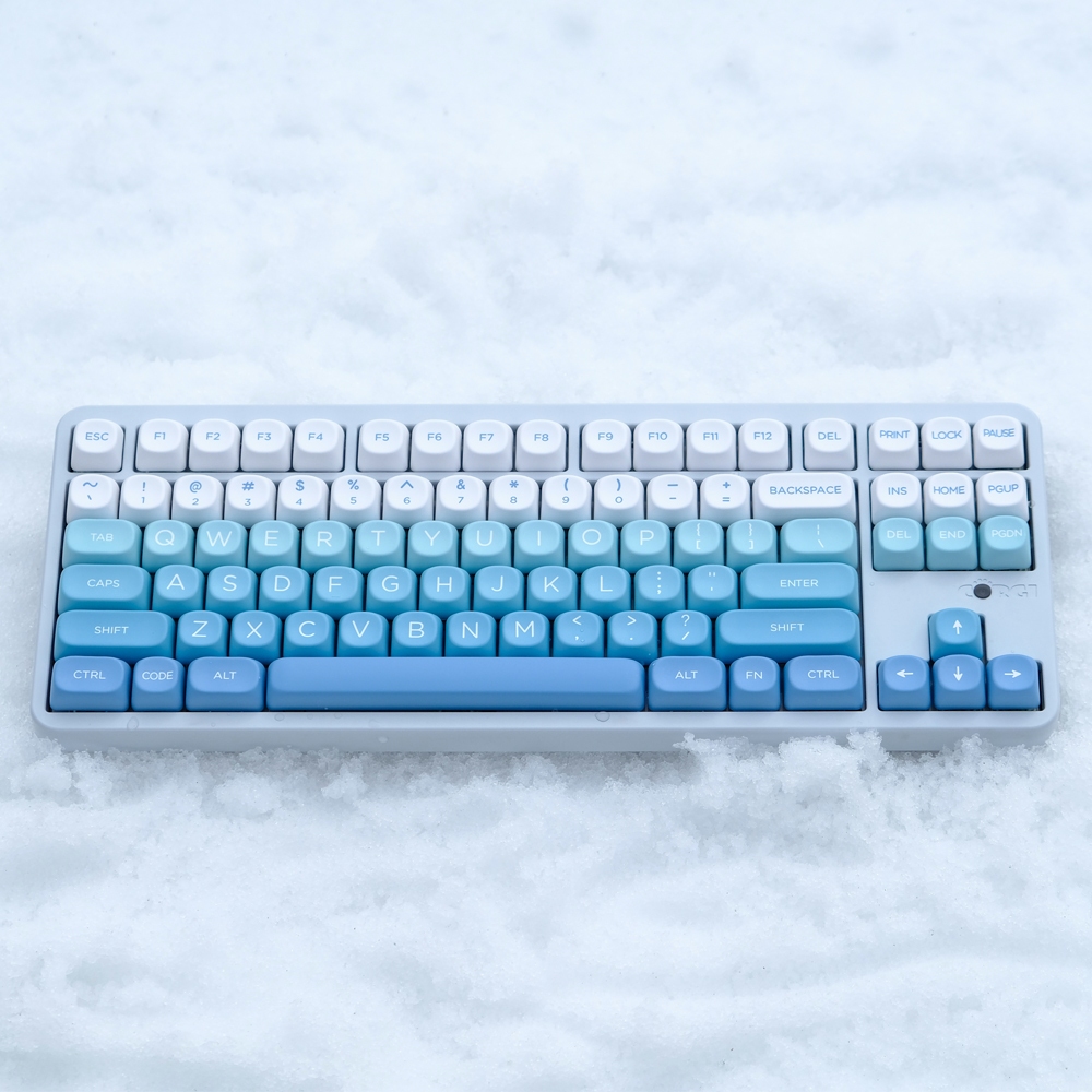 Moa XOA Profile Keycaps Drifting Snow Gradient Keycaps PBT Dye ...