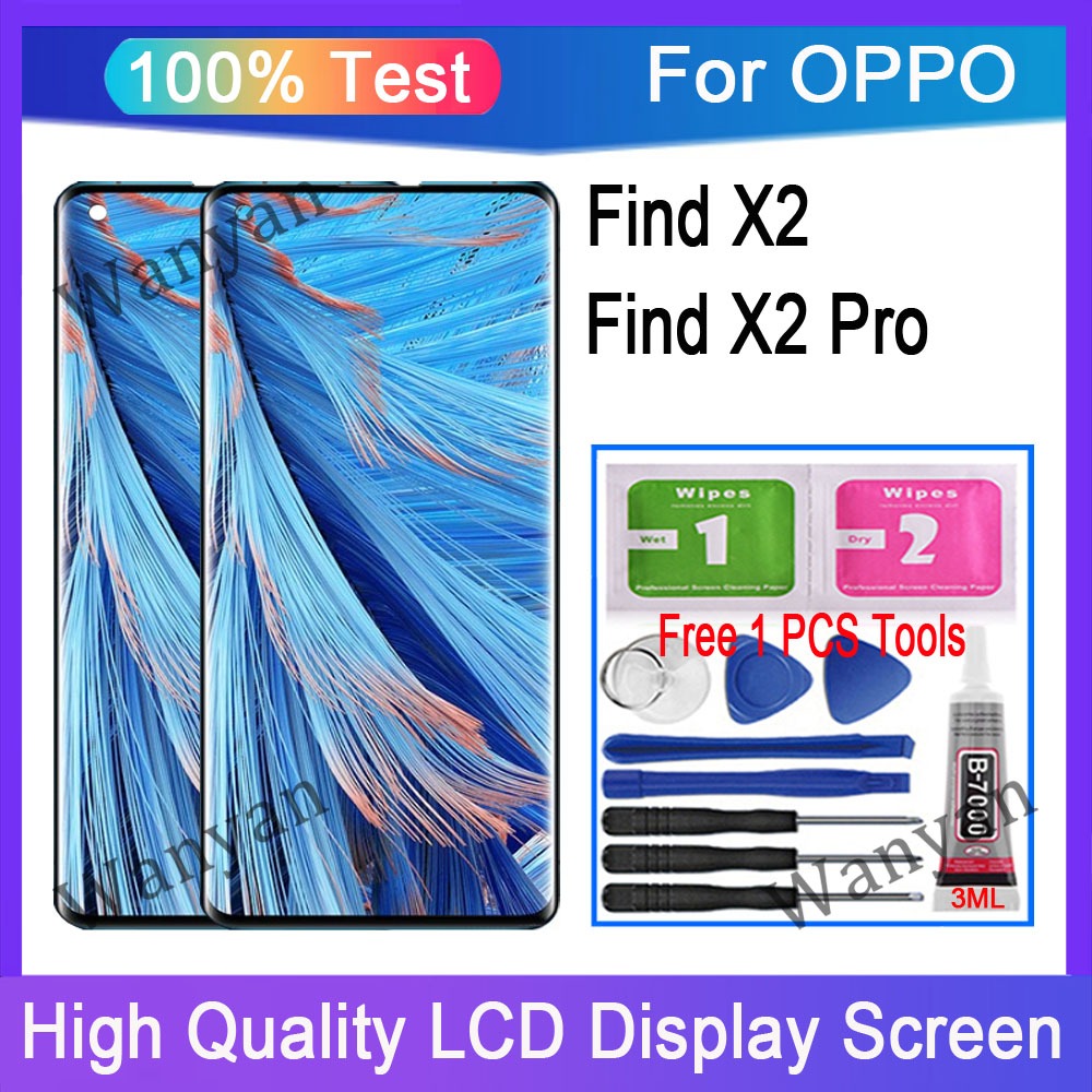 หน้าจอ LCD AMOLED ดั้งเดิม OPPO Find X2 5G Find X2 Pro 5G เปลี่ยนแบบ ...