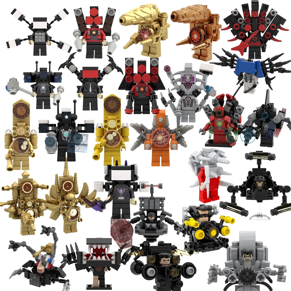 Skibidi ห้องน้ํา Minifigures Titan cameraman Audio man TV man Building ...