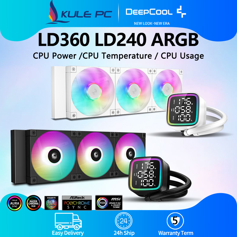 Deepcool LD360 LD240 เมนบอร์ดพัดลมระบายความร้อน CPU Aio ดิจิทัล 120 มม. ...