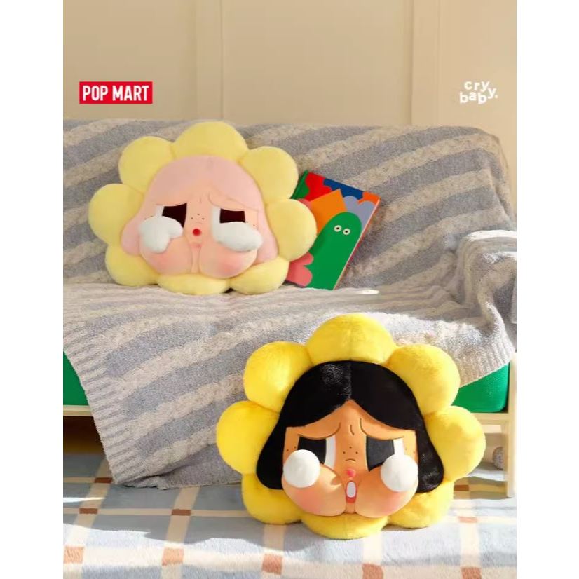 Crybaby Sad Club Pillow POPMART POPMART Crying Baby Yellow Pink Plush ...