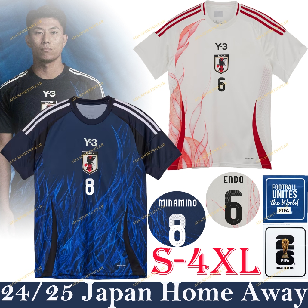 [S-4XL/Fans] 24/25 Y3 Japan Japanese Home Away Soccer Football Jersey ...