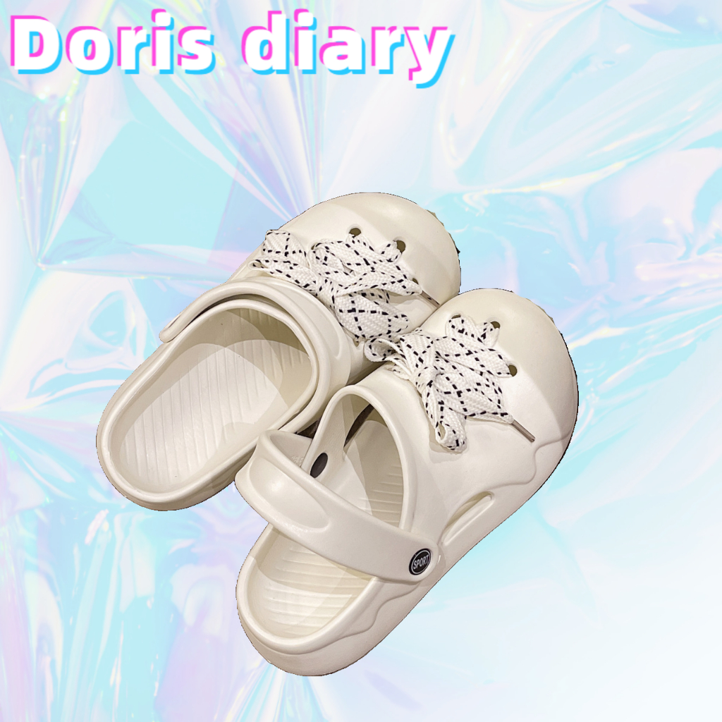 Doris diary รองเท้าแตะผู้หญิง รองเท้ารู อีวา พื้นหนาใหม่ รองเท้าแตะพื้นนุ่มกันลื่นแบบสบาย ๆ และ ...