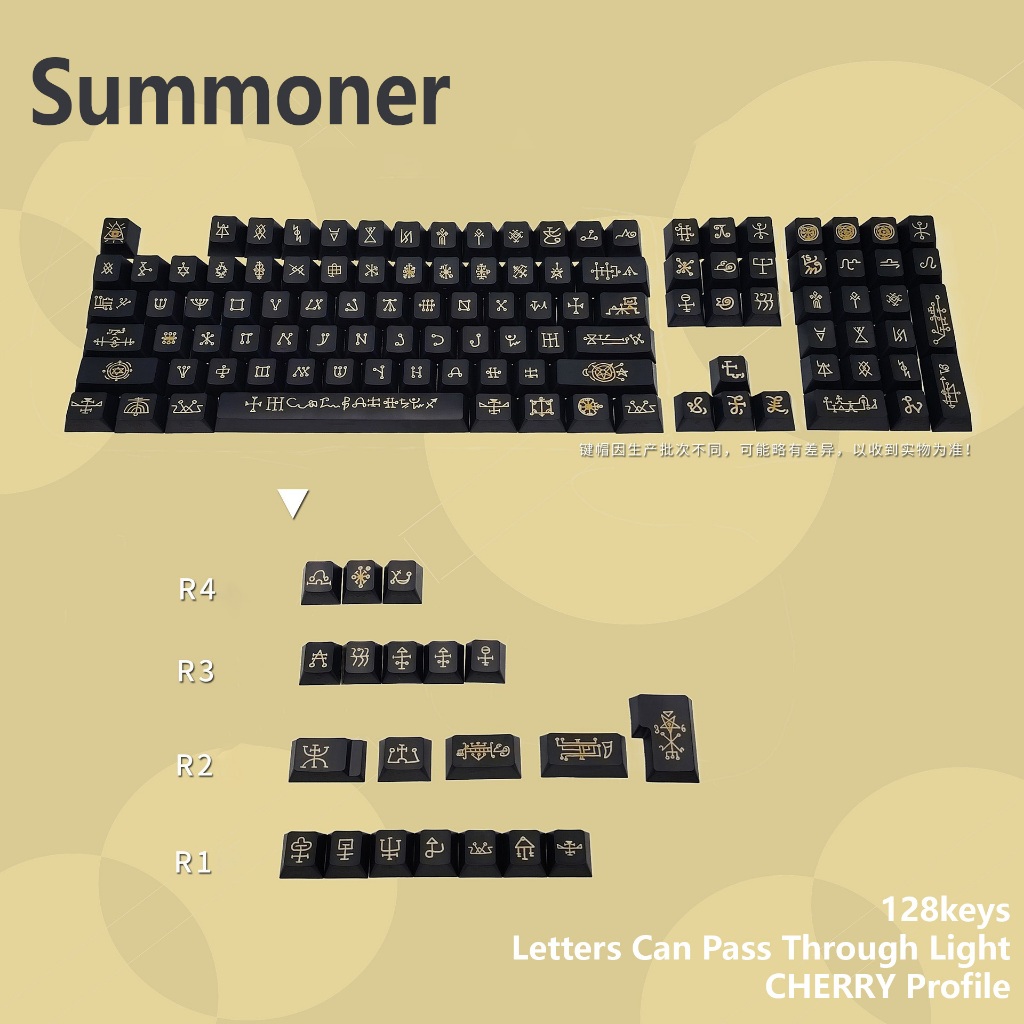 -LW- Summoner Mechanical Keyboard Side Printing Keycap Two Color ...