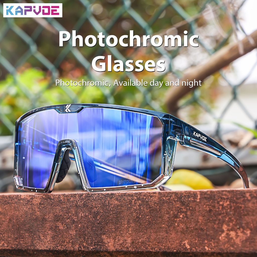 Kapvoe Photochromic แว่นตาขี่จักรยานแว่นตากันแดด UV400 MTB แว่นตากีฬากลางแจ้งแว่นตาจักรยาน ...