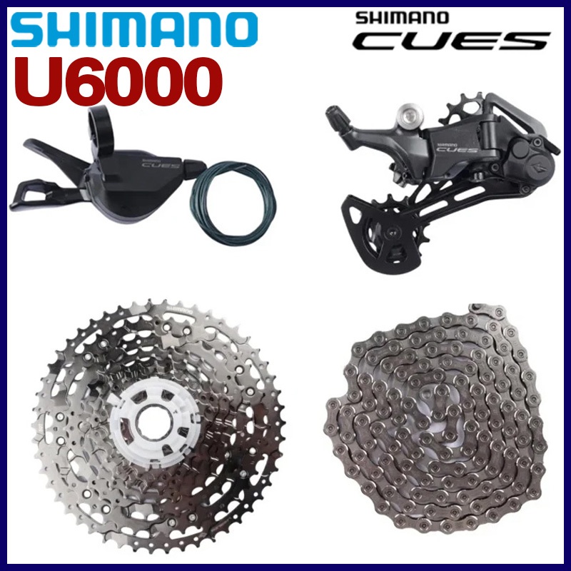 Shimano CUES 11 Speed Groupset U6000 Shifter Derailleur ด้านหลัง LG400 Cassette LG500 โซ่สําหรับ ...