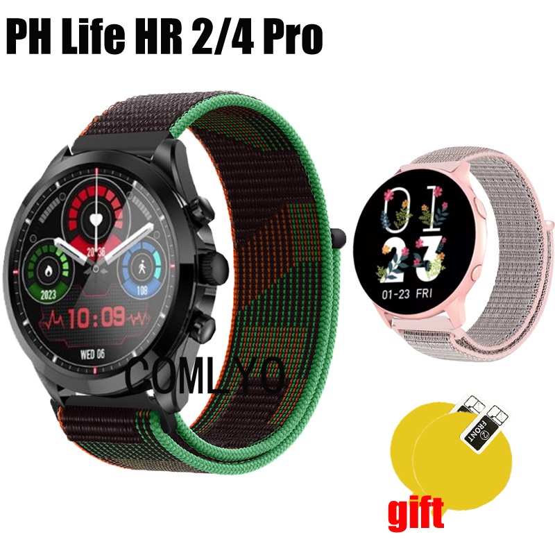 สําหรับ PH Life HR4 Pro HR 2 สายรัดสมาร์ทนาฬิกาไนลอนผู้หญิงผู้ชาย soft Band ป้องกันหน้าจอฟิล์ม ...