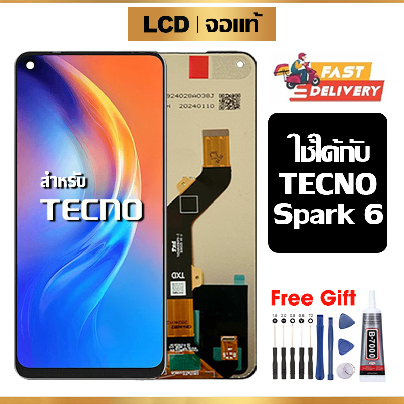 หน้าจอ LCD TECNO Spark 6 แท้ สำหรับ Tecno spark6/KE7 จอ อะไหล่มือถือ ...