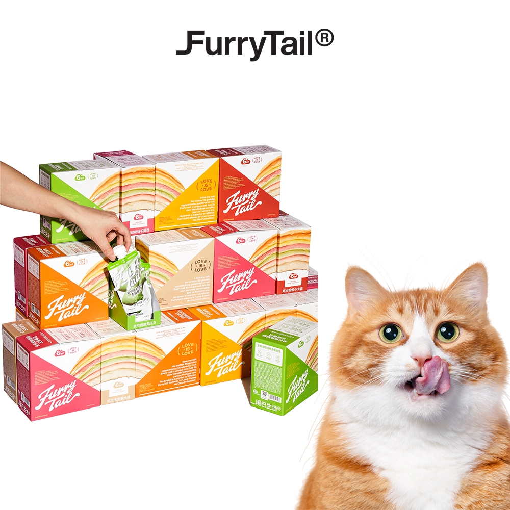 Furrytail 480g (80g 6) Soaking Cat Main กระป๋องหนา Rainbow Mud | Shopee Thailand