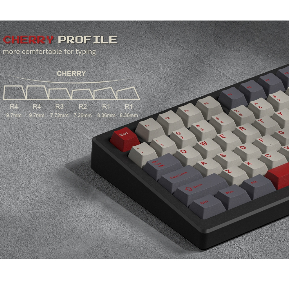 Womier Keycaps Custom PBT Double Shot Keycaps 60% 65% 75% 100% Cherry ...