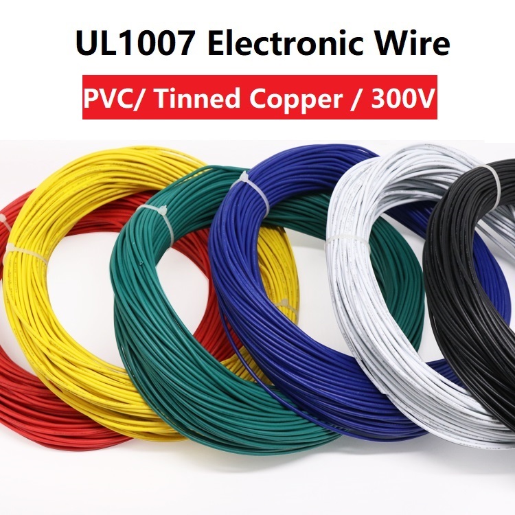 Ul1007 ลวด 30/28/26/24/22/20/18/16 AWG PVC ฉนวนทองแดงสายอิเล็กทรอนิกส์ 300V 1 เมตร | Shopee Thailand
