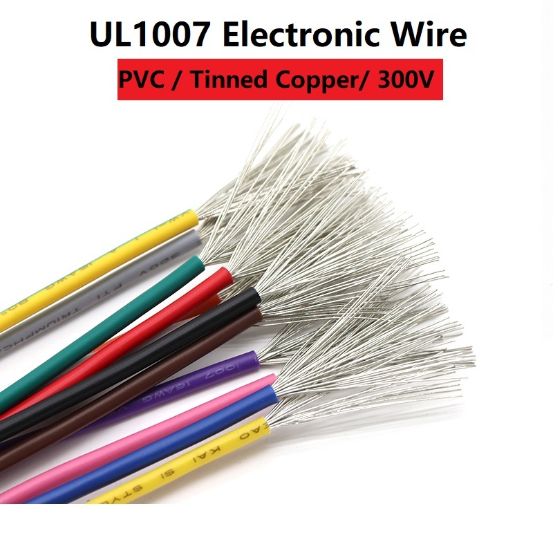 Ul1007 16/18/20/22/24/26/28/30AWG สายไฟฟ ้ าพีวีซีฉนวนสายทองแดงกระป ๋ ...