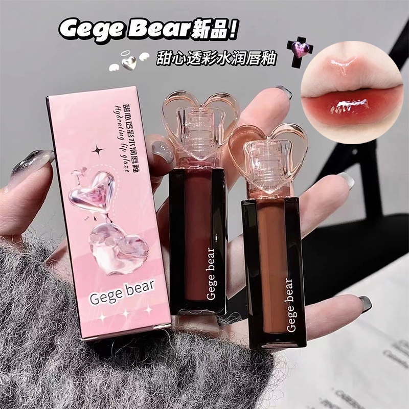 Gege Bear Mirror Lip Glaze Moisturizing Moisturize Lasting Lip Gloss ลิปสติก | Shopee Thailand