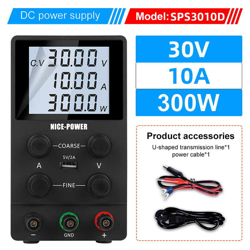 Nice-power พาวเวอร์ซัพพลาย USB DC ปรับได้ 30V 10A 60V 5A สําหรับห้องปฏิบัติการ | Shopee Thailand