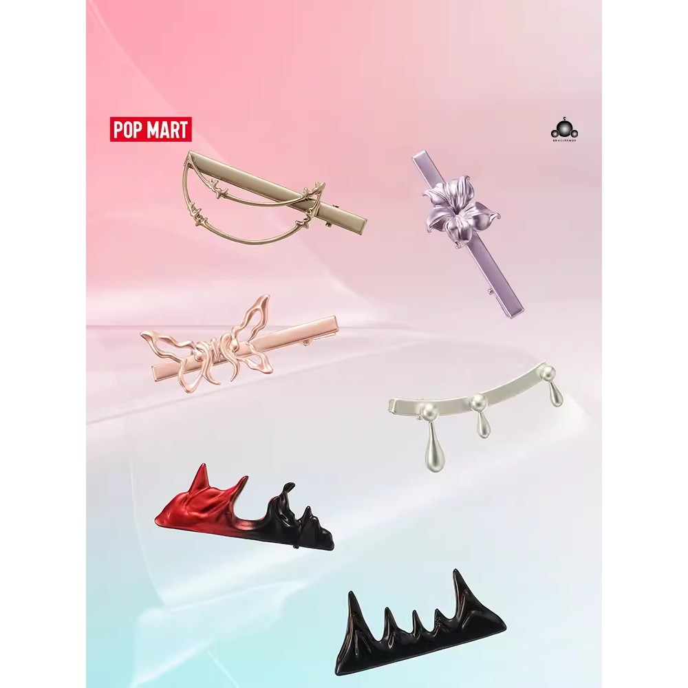 POPMART SKULLPANDA Sound Series Hair clip combination blind box clip ...