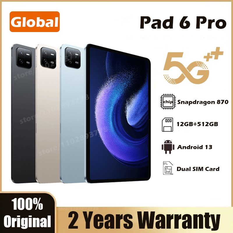 แท ็ บเล ็ ต Global Original, Android 13.0, Snapdragon 870, Pad 6 Pro ...