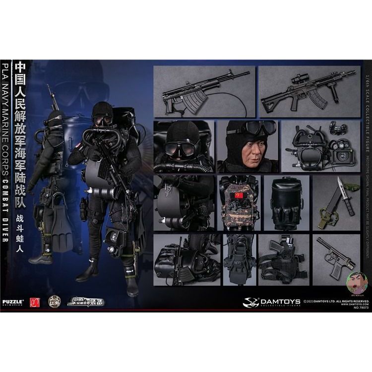 Damtoys 1/6 PLA NAVY MARINE CORPS COMBAT DIVER ACTION FIGURE | Shopee ...