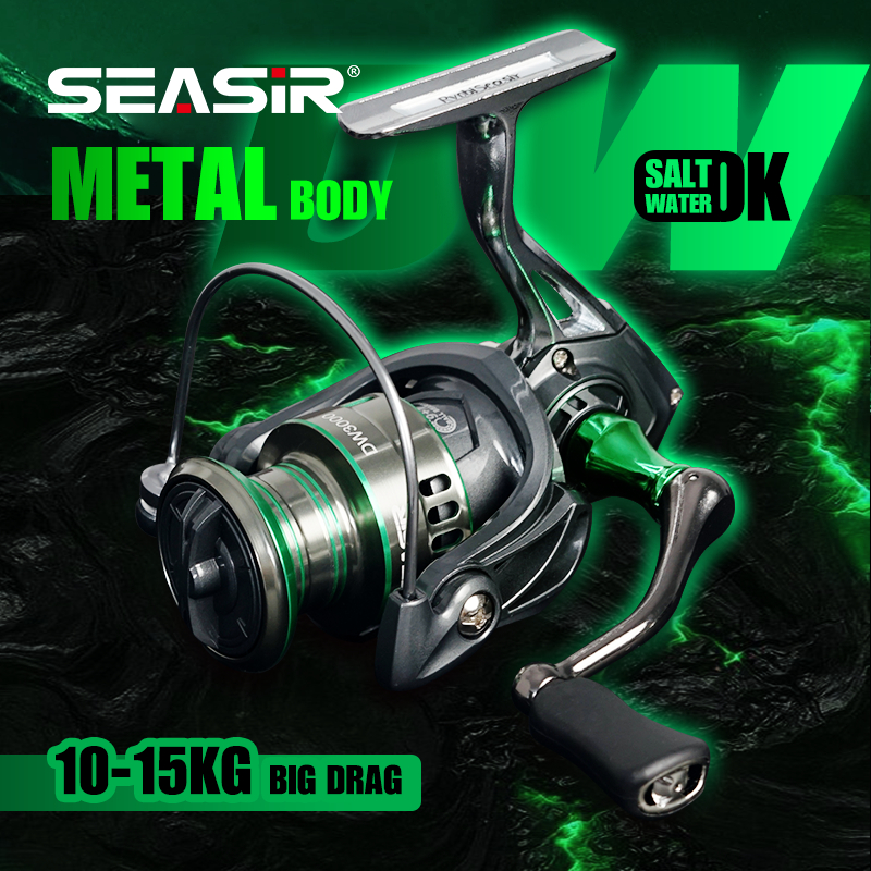 Seasir DW รอกตกปลา 1000-7000 ลากสูงสุด 15 กก. 14 + 1 BB All-Metal Spinning Reel โลหะน้ําเค็ม ...