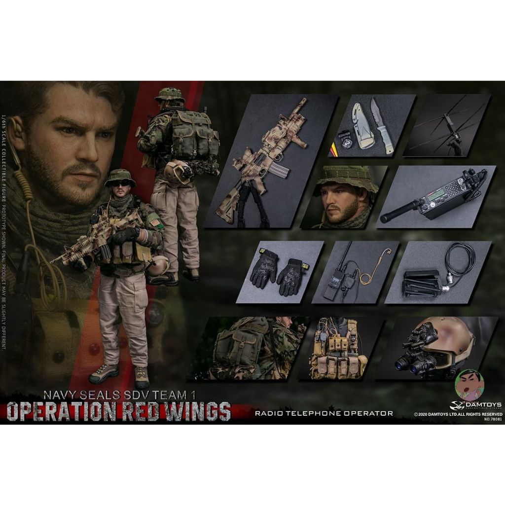 DAMTOYS 1/6 NO.78081 Operation Red Wings NAVY SEALS SDV TEAM 1 Radio ...