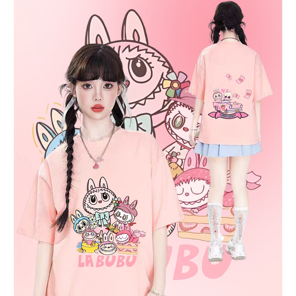 เสื้อลาบูบู้ labubu&durian Pop Mart ผ้าCotton 100% พร้อมส่ง ใส่ได้ ทั้ง ...
