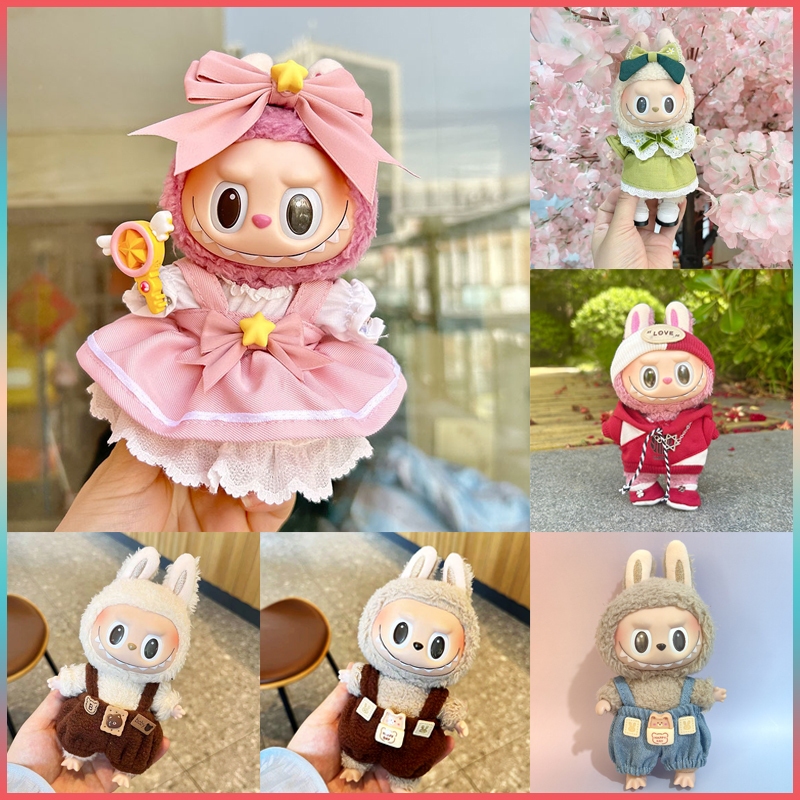 Labubu Plush Clothing Set Cotton DIY Plush Clothing Mini Size 15cm ...