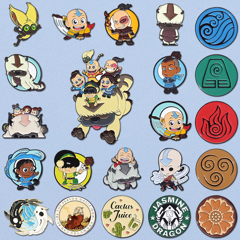 เครื่องประดับ เข็มกลัด รูปการ์ตูนอนิเมะ Avatar: The Last Airbender, Enamel Pins Character Appa ...