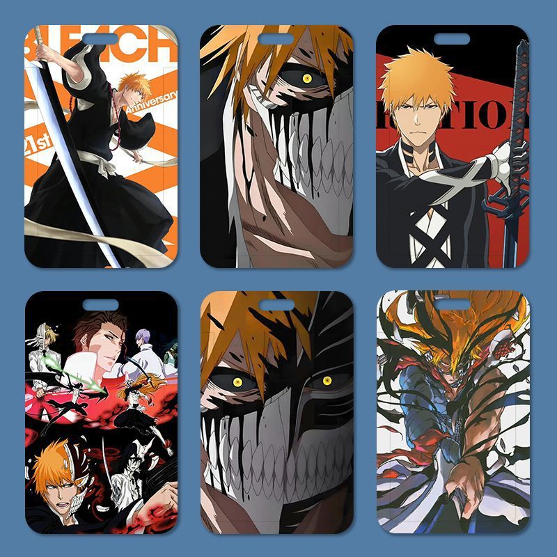 Anime BLEACH Card Holder Name Tag Slide Design Student ID Card Holder ...