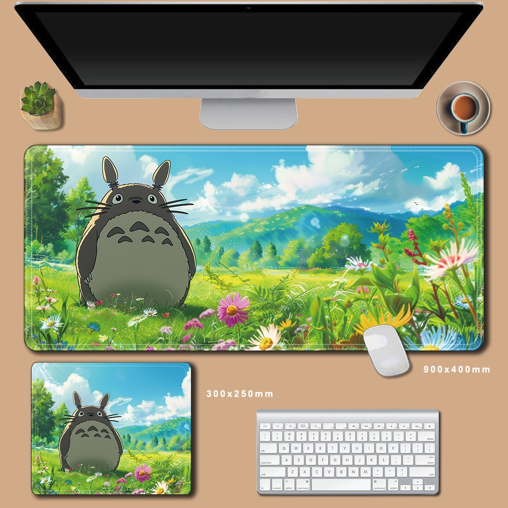 900x400 มม.Totoro Mouse Pad XXL Studio Ghibli Spirited Away Mousepad ...