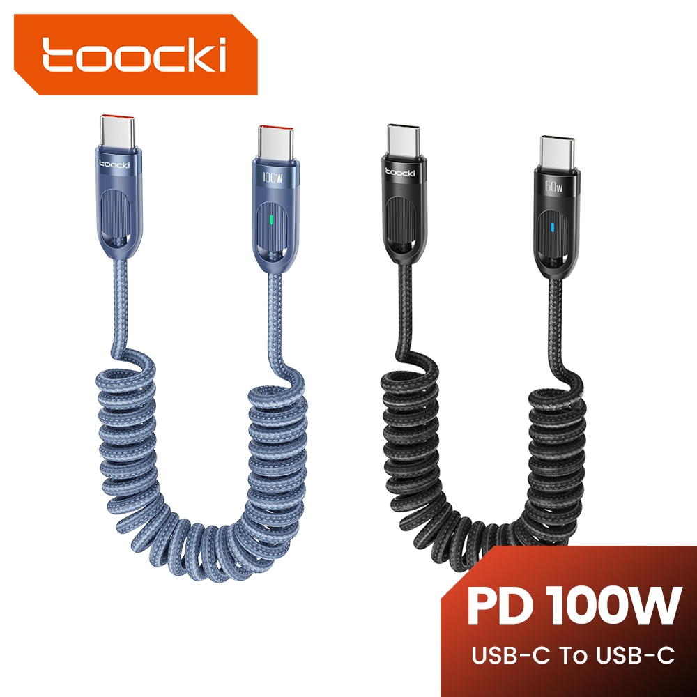 Toocki PD100W 60W Type C ถึง Type C สายชาร์จเร็ว 6A USB to TypeC Data ...