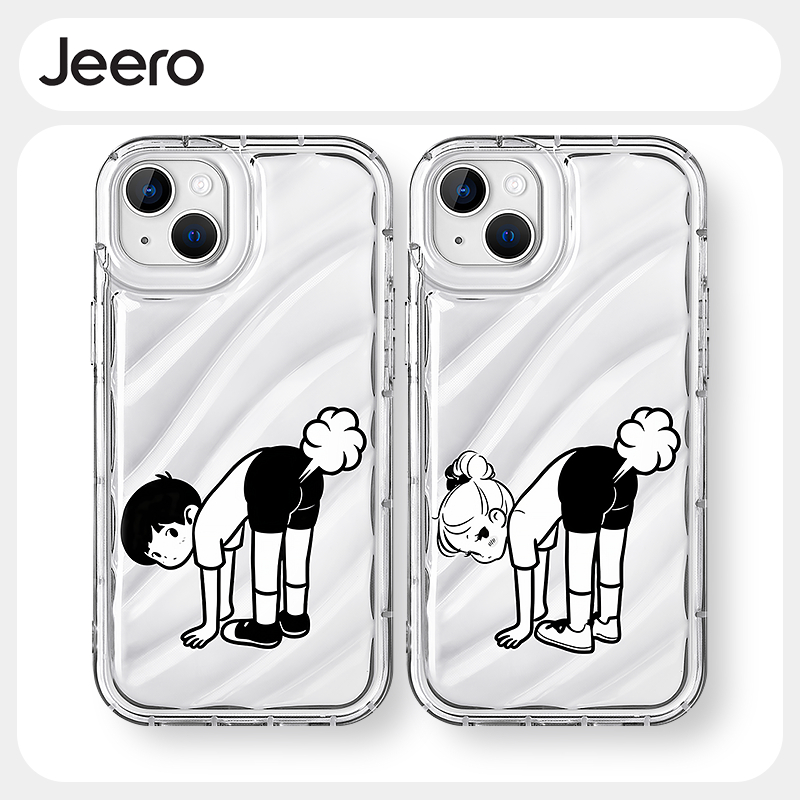 Jeero เคสคู่ เคสไอโฟน คู่รัก กันกระแทกซิลิโคนนุ่มน่ารักตลก เคสโทรศัพท์ ...