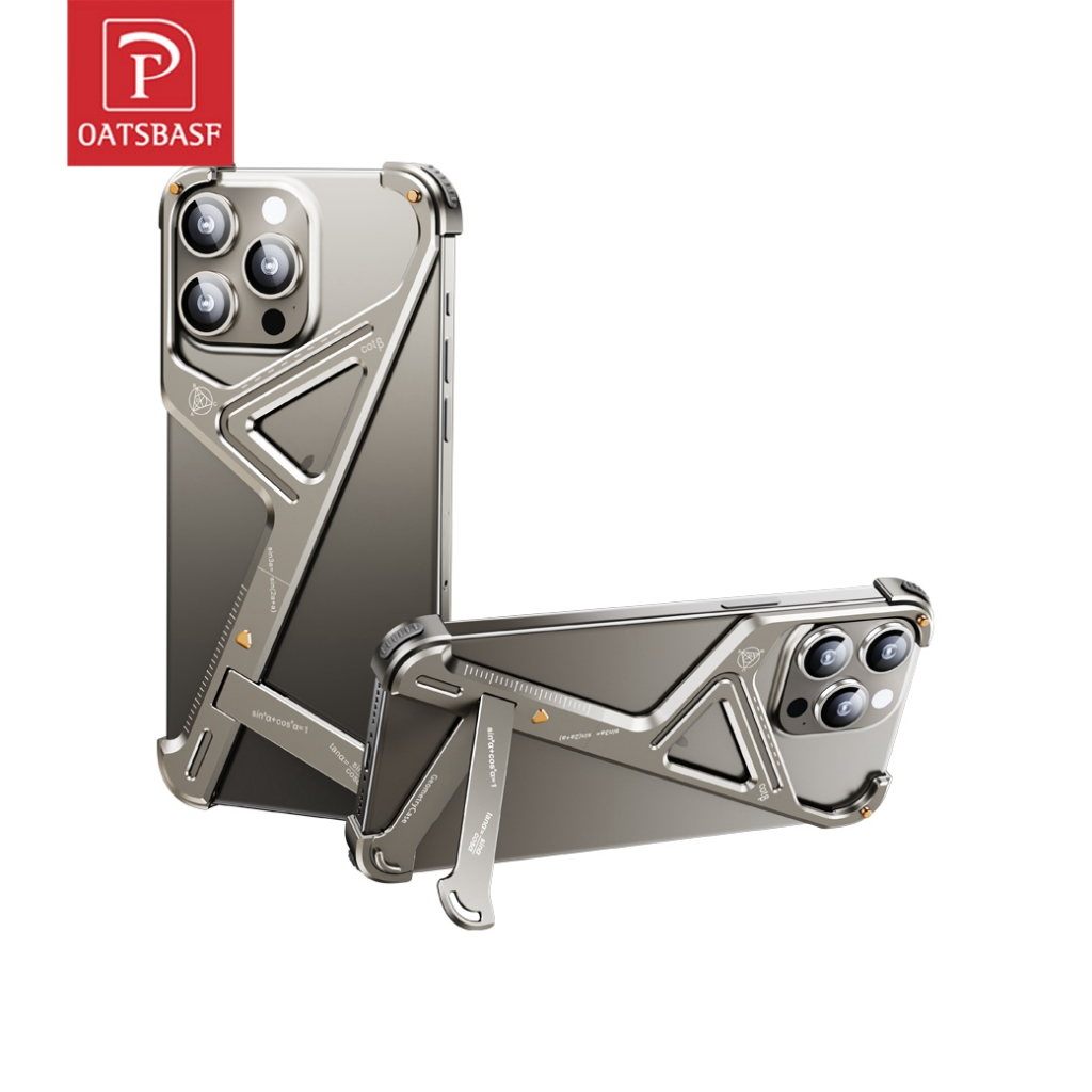 Oatsbasf Geometry Case เคสโทรศัพท์ โลหะ กันกระแทก บางพิเศษ สําหรับ ...