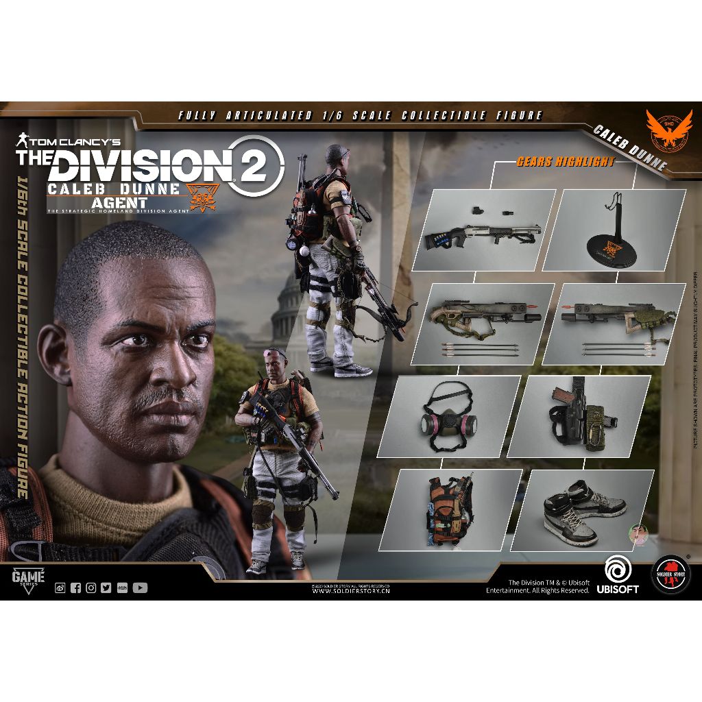 SoldierStory 1/6 SSG008 The Division 2 Agent Caleb Dunne Action Figure ...