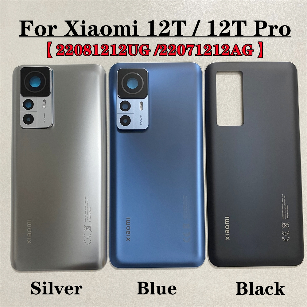 สําหรับ Xiaomi 12T Pro 12T 5G ฝาครอบกระจกด้านหลังเปลี่ยนฝาครอบแบตเตอรี่ ...