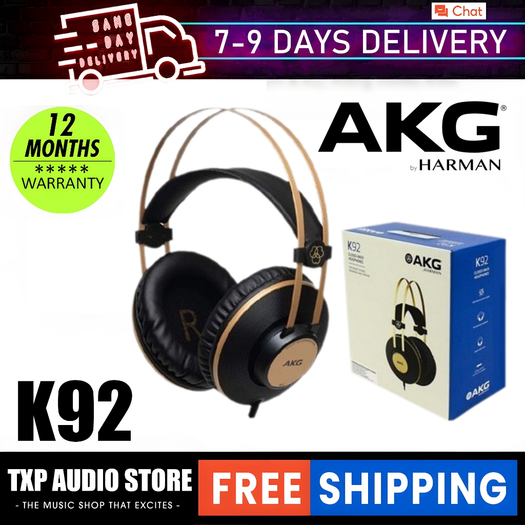 Akg K92 Audio Closed Back Headphones (K-92 K 92) | Shopee Thailand