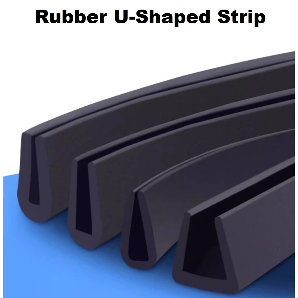 Black Rubber U-Shaped Strip Edging Sealing Strip Anti-Collision ...