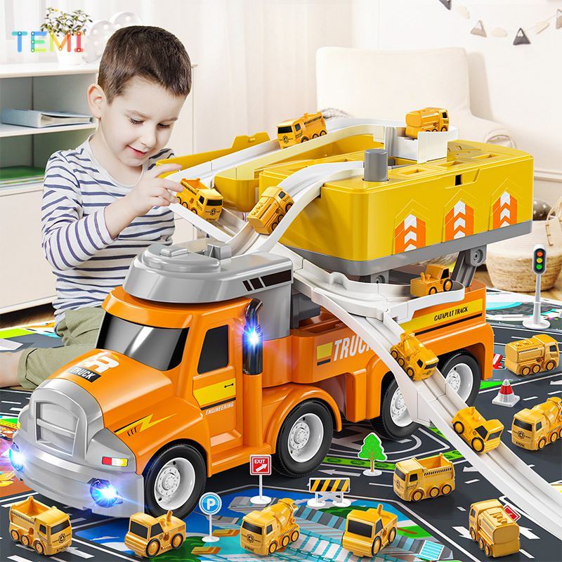 ⭐สต็อกพร้อม⭐ Temi 9 in 1 Die Casting วิศวกรรมรถบรรทุกของเล่นเพลง ...