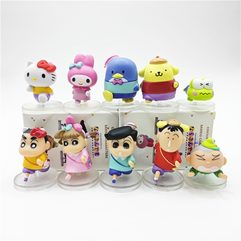 10 ชิ้น/เซ็ตอะนิเมะ Crayon Shin-chan Nohara Shinnosuke Sakurada Nene ...
