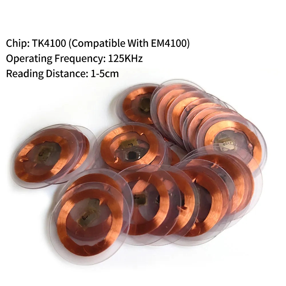 100 ชิ้น 125KHz EM4100 / 13.56Mhz M1 Coil โปร่งใสเหรียญการ์ดอ่าน ...