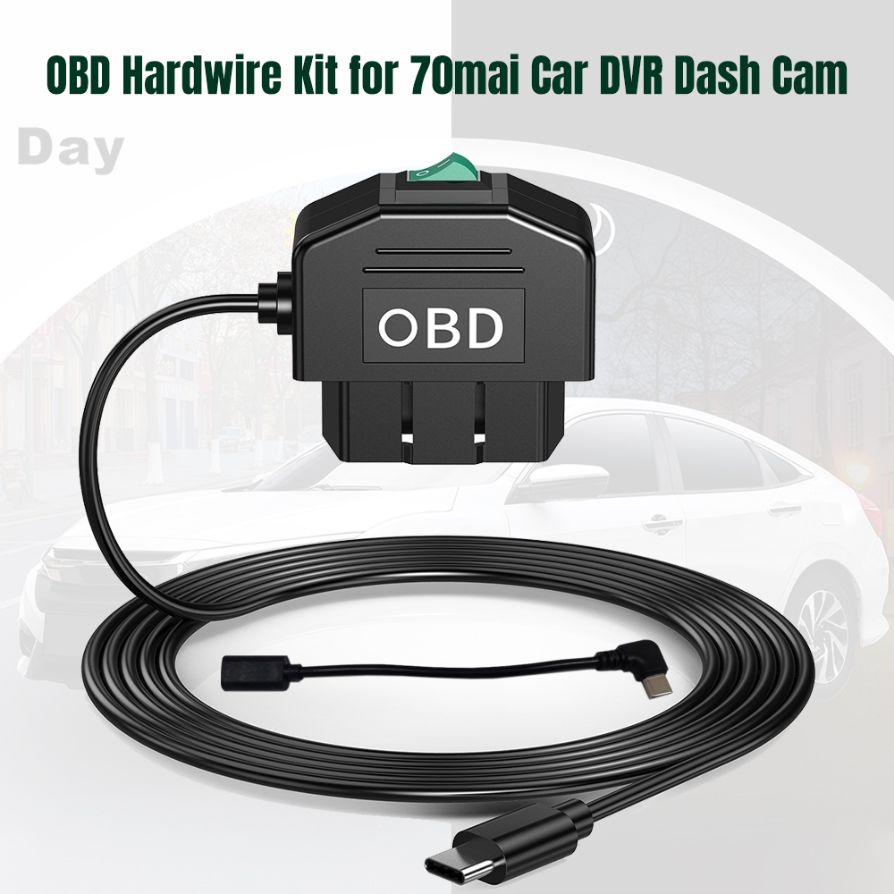 Dash Cam Car Charger Fast Charging Hardwire Kit OBD ถึง USB Charger ...