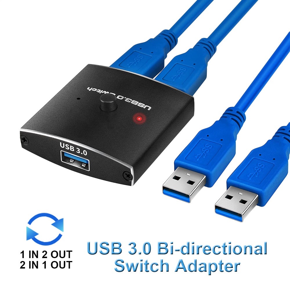 Usb Switch KVM 3.0 HUB Switcher Selector สําหรับคอมพิวเตอร์การแชร์สอง ...