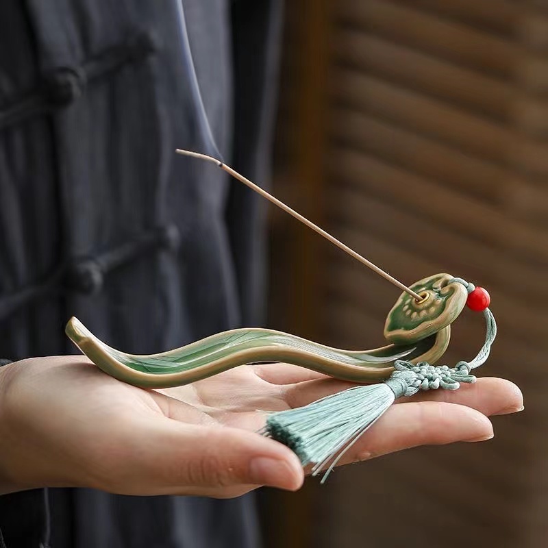 Ruyi ด้ายธูป Stick ขนาดเล็ก Ruyi ธูปผู้ถือเซรามิคด้ายธูป Burner ...
