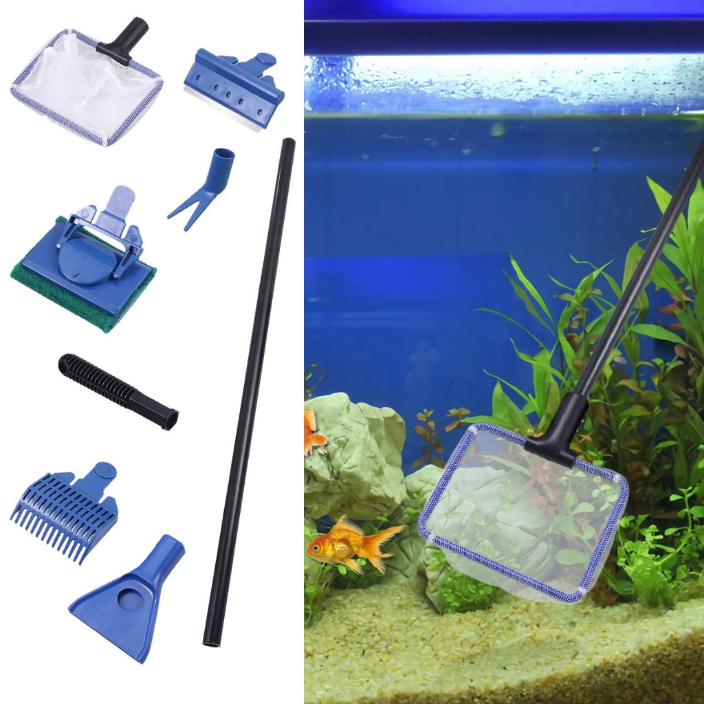 Aquarium Fish Tank ชุดทําความสะอาดเครื่องมือมีดโกนสาหร่ายชุด 5 in 1 ...