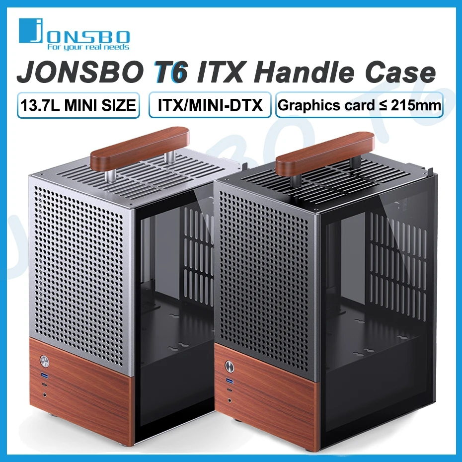 JONSBO T6 Portable Case Aluminum Alloy Type-C Interface Desktop Office ...