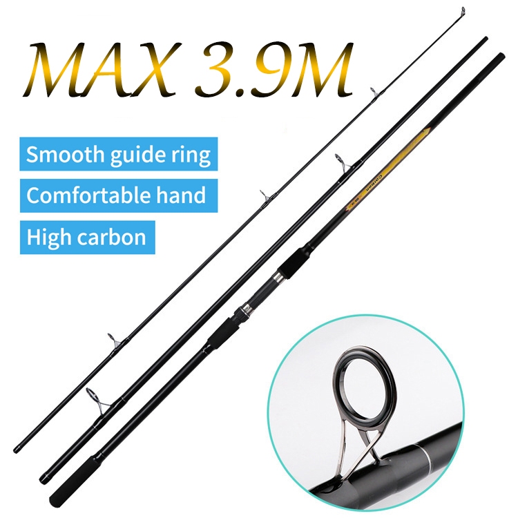 3m/3.3m/3.9m Surf Rod Shore Casting Rod Full Carbon Fishing Rod Spinning Rod | Shopee Thailand