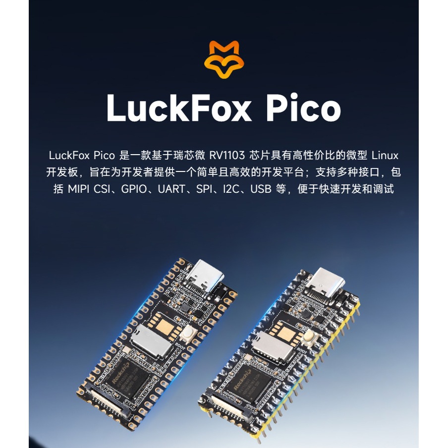Micro Luckfox Pico Xinghu RV1103 Mini Linux Development Board ...